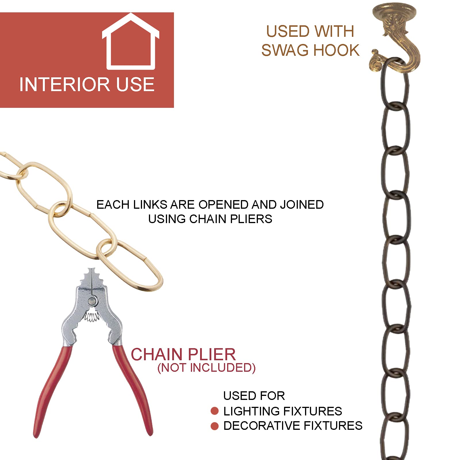 Snapklik.com : Ciata 11 Gauge Fixture/Hanging Basket Chain 36 Inch