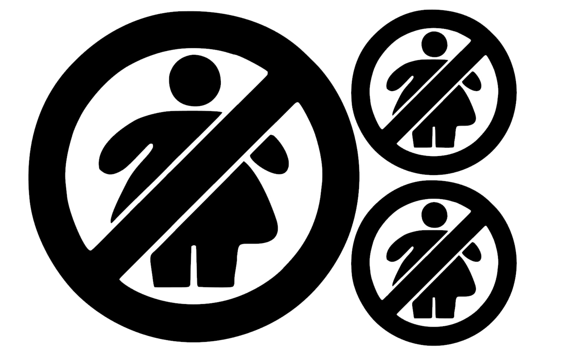 Sticker Calcomanía No Subo Gordas Vinil Carro o Moto (Negro Reflejante ...