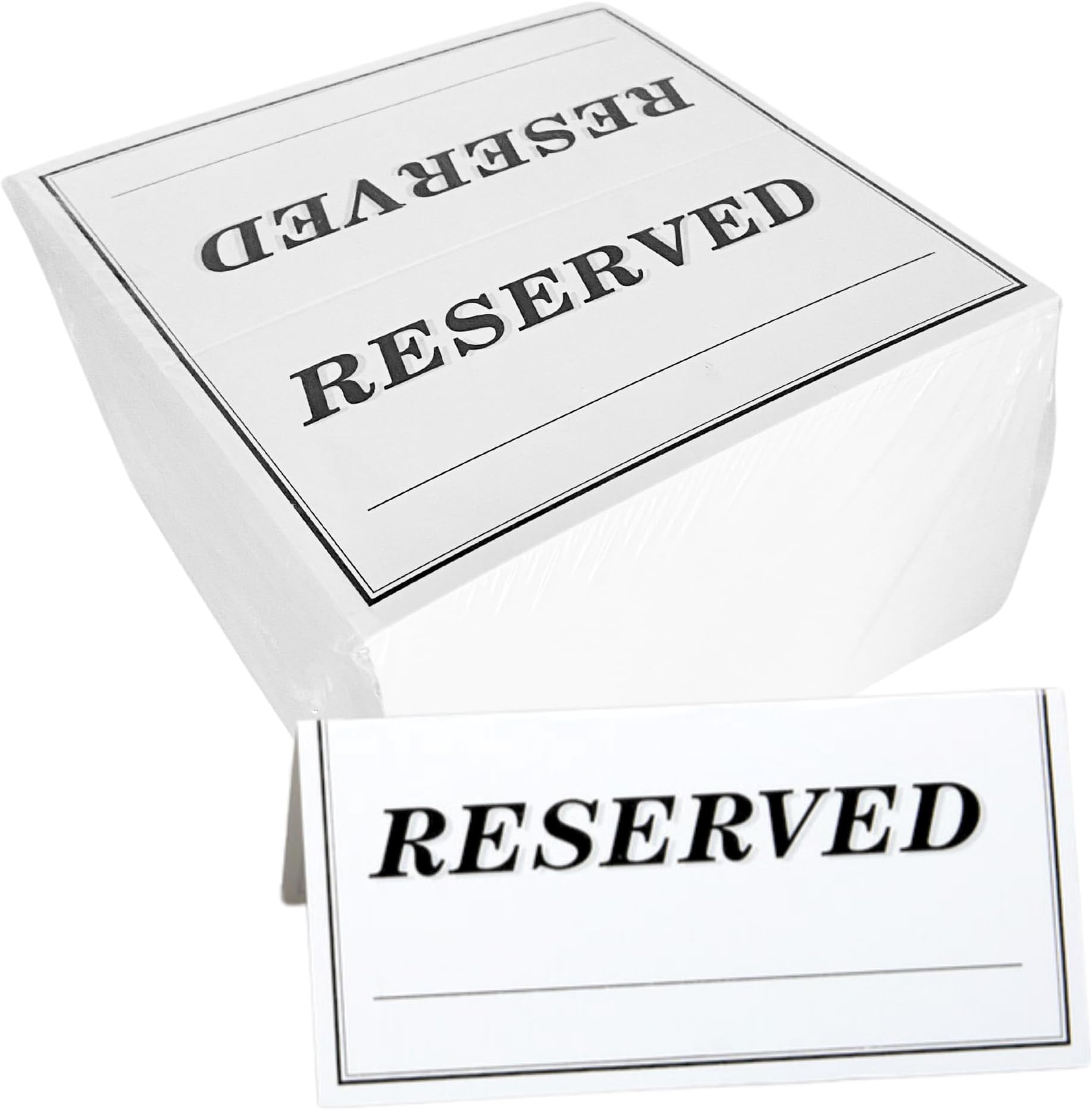 Amazon.com: Reserved Sign with Name Line - Bulk 250 Pack Double Sided ...
