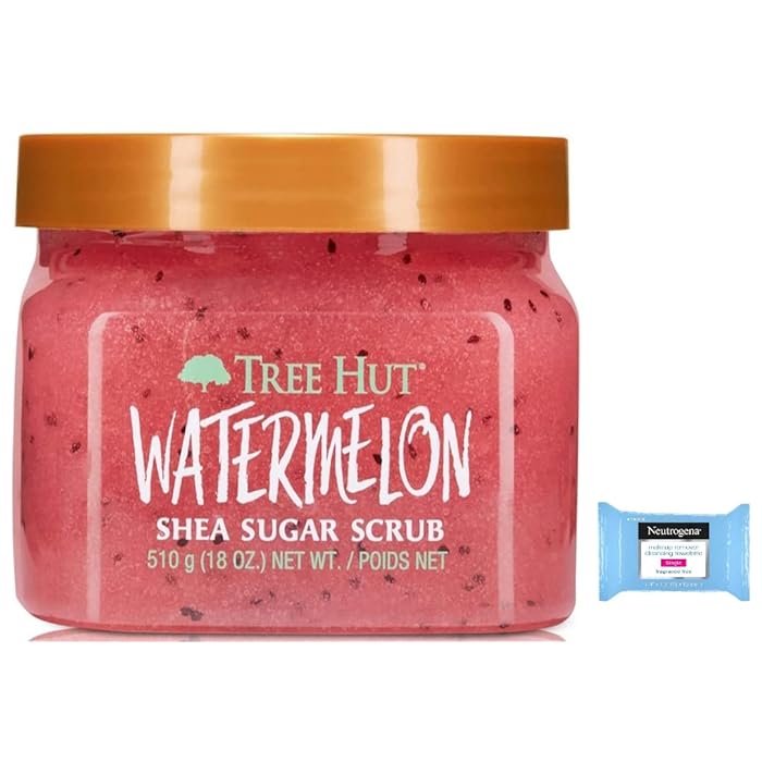 Buy Tree Hut Shea Sugar Body Scrub Watermelon,18oz, With Single Makeup ...