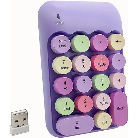Amazon.com: YUNZII Wireless Number Pad, Typewriter Retro Keypad, Numeric Keypads Numpad 18 Keys ...