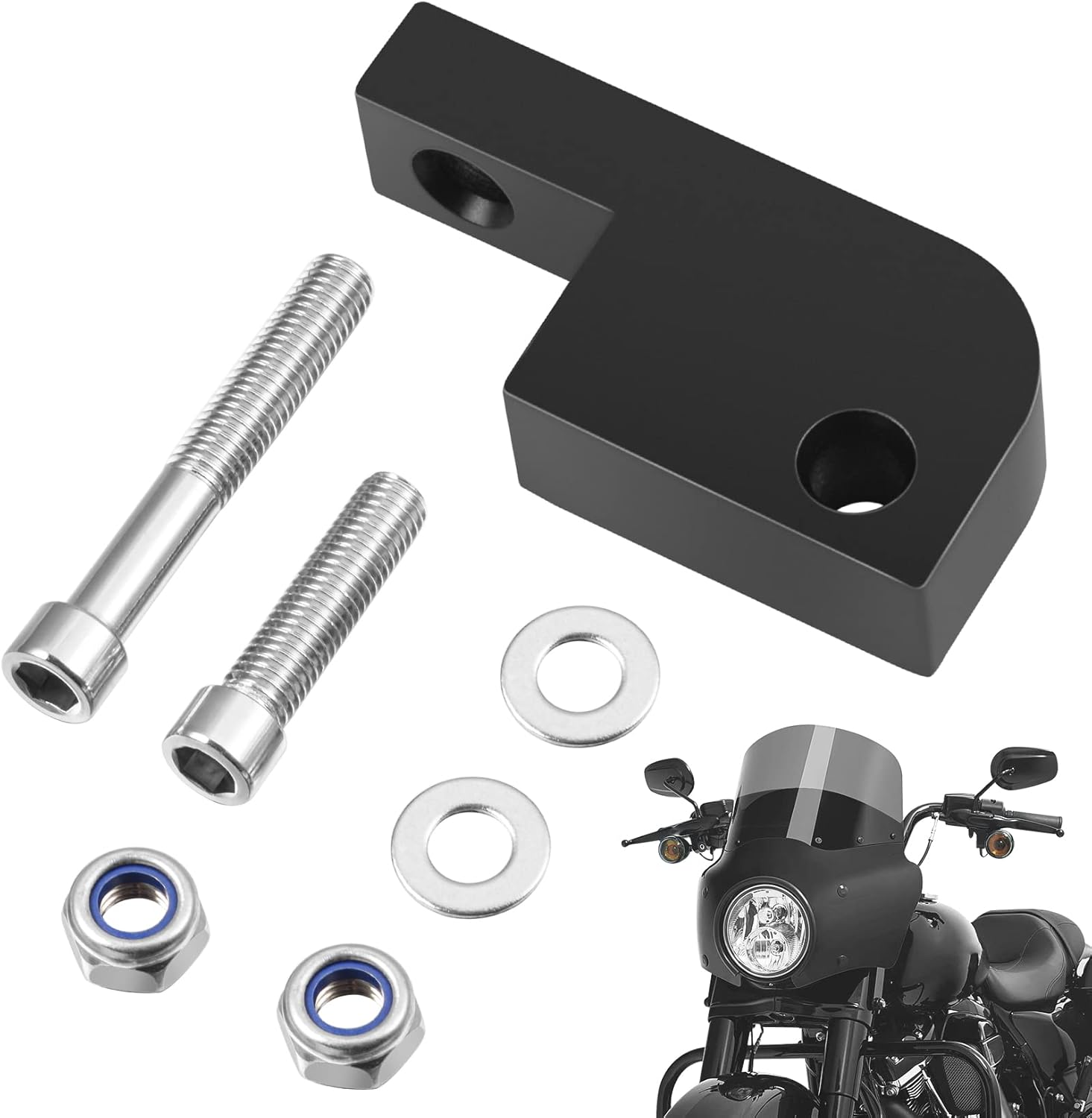 Amazon.com: Amazicha Motorcycle Headlight Extension Block Compatible ...