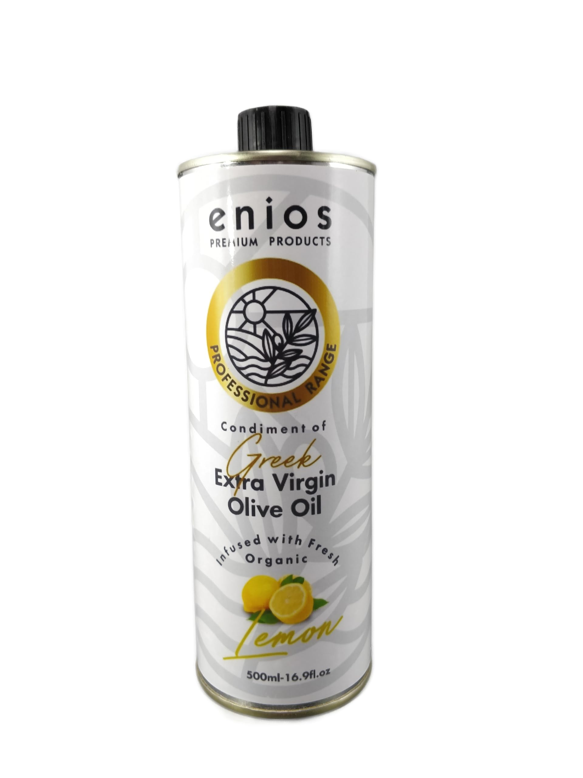 Enios Lemon Infused Greek Extra Virgin Olive Oil 500ml : Amazon.co.uk ...