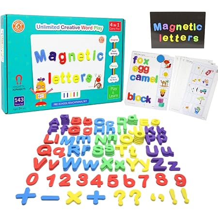 Amazon.com: 291Pcs ABC Magnets Board Magnetic Letters Numbers and ...