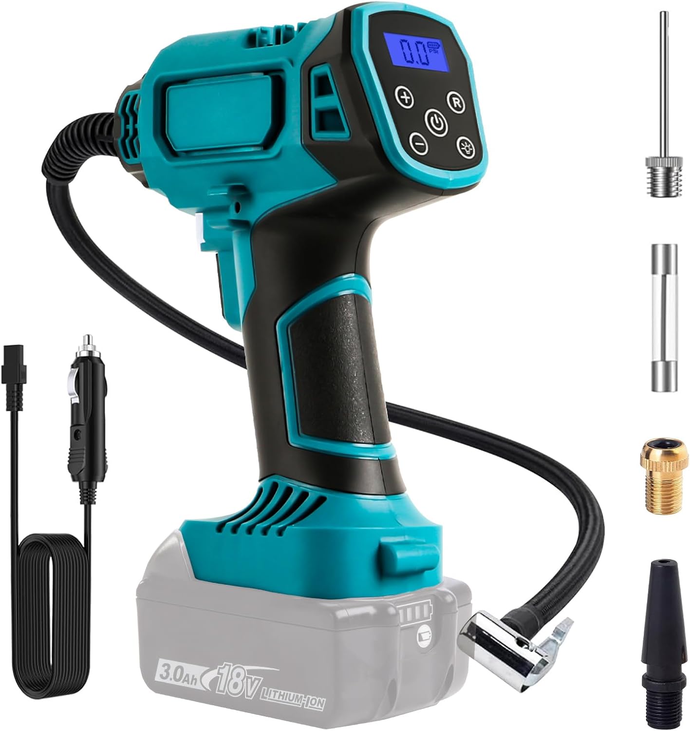 Cordless Tyre Inflator Air Compressor for Makita 18V Battery, 160PSI ...