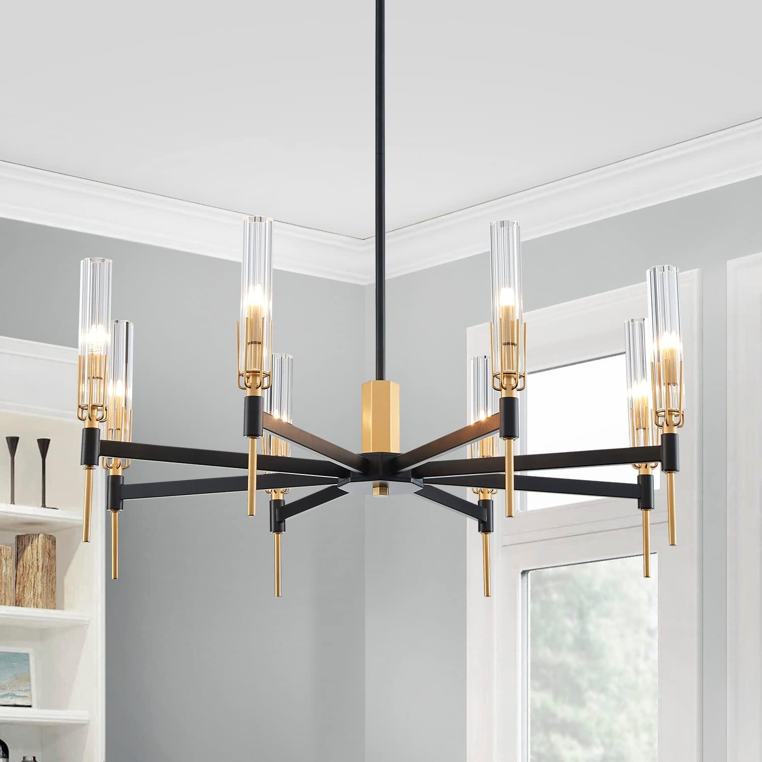Saint Mossi Exquisite Flambeau Chandelier Light Fixture, Modern Pedant ...