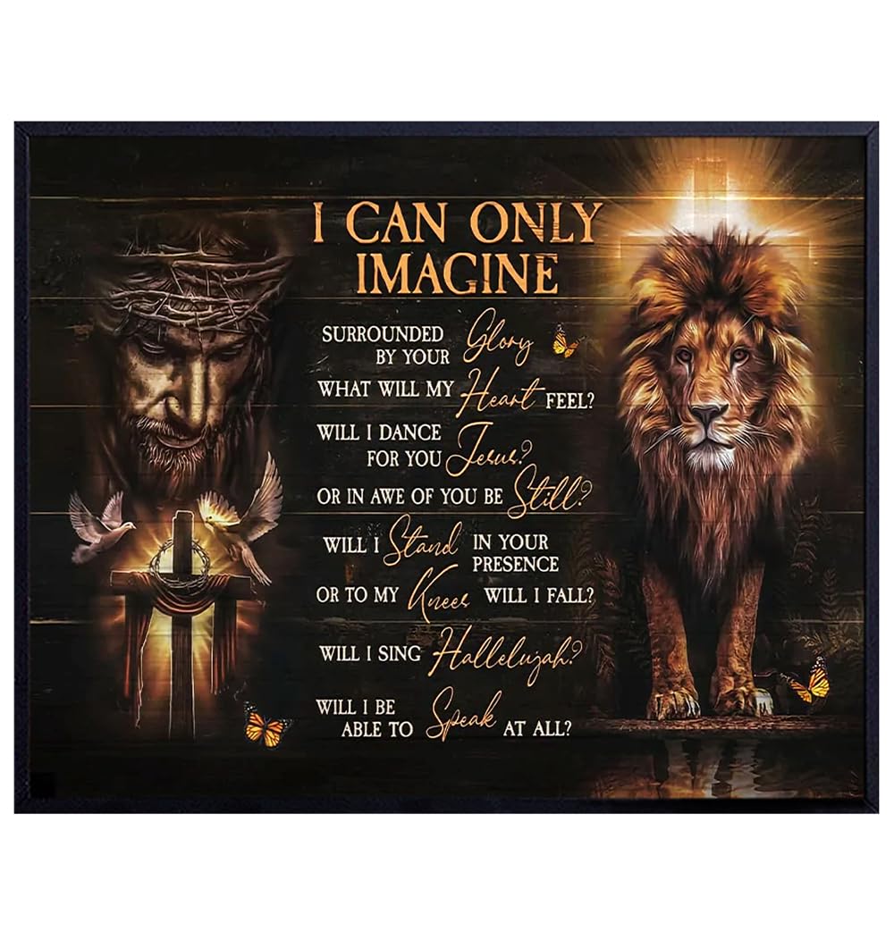 Amazon.com: Jesus Christ Motivational Wall Art - Inspirational Bible ...
