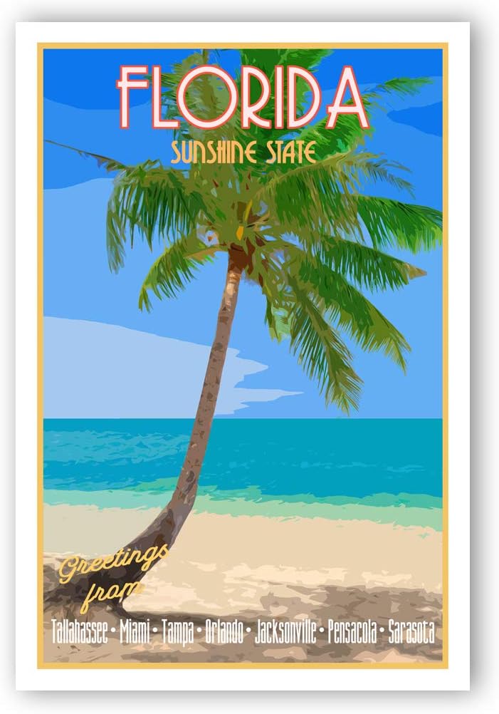 Amazon.com : Dear Mapper Vintage United States Florida Landscape ...