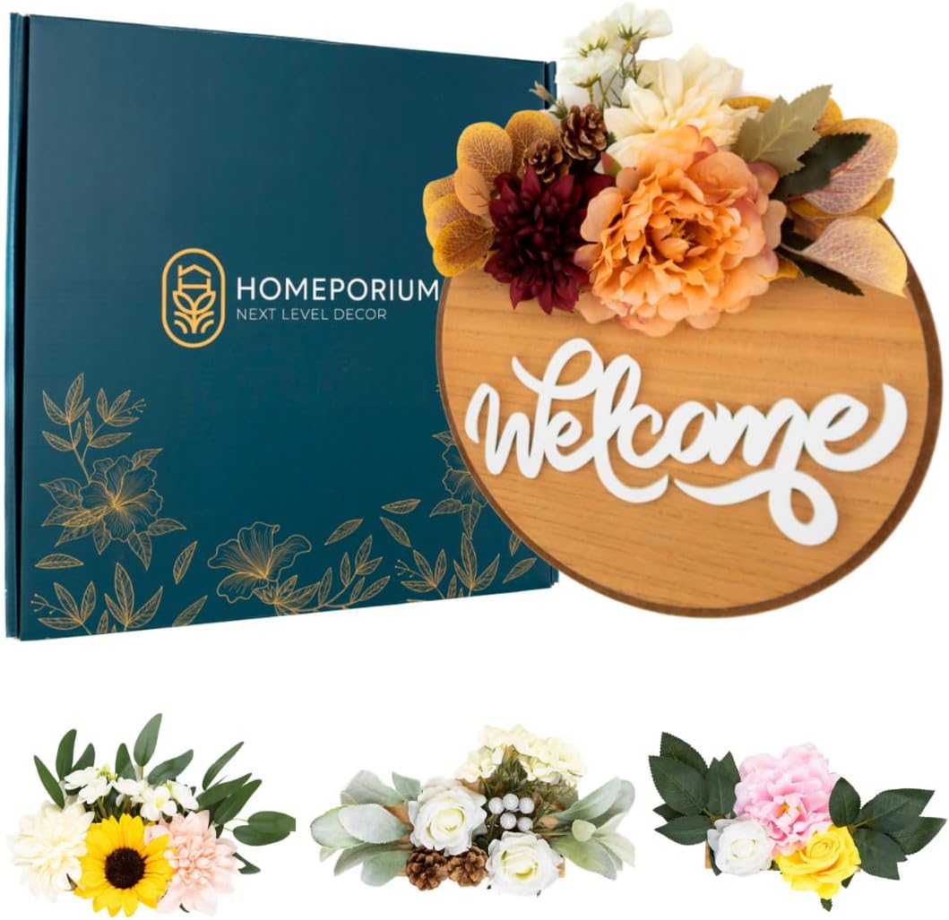 Amazon.com: Interchangeable Welcome Sign For Front Door - Seasonal ...