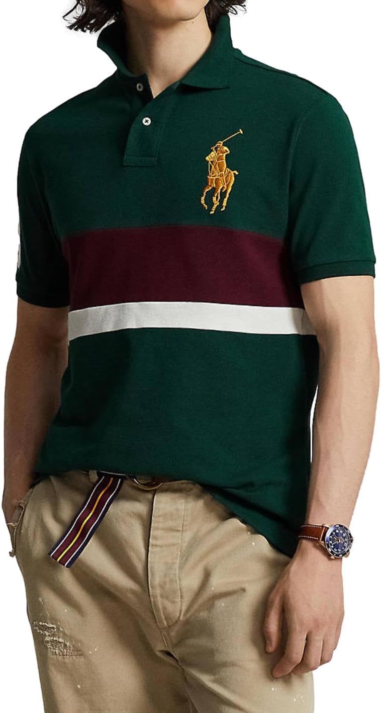 Amazon.com: POLO RALPH LAUREN Polo de malla Big Pony Slim Fit para hombre, Hunt Club Verde Multi ...