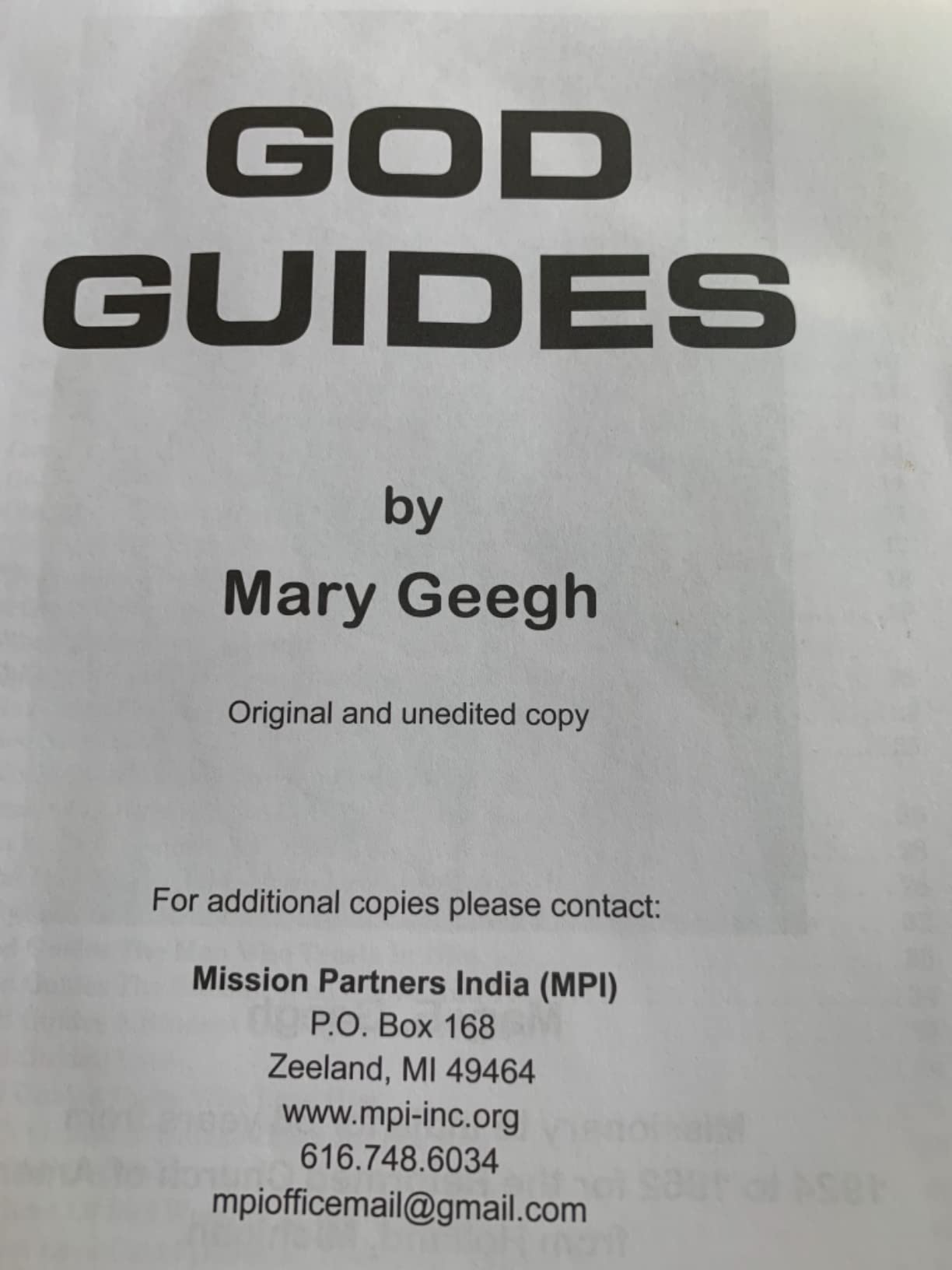 God Guides: Mary Emma Geegh: 9780990950905: Amazon.com: Books