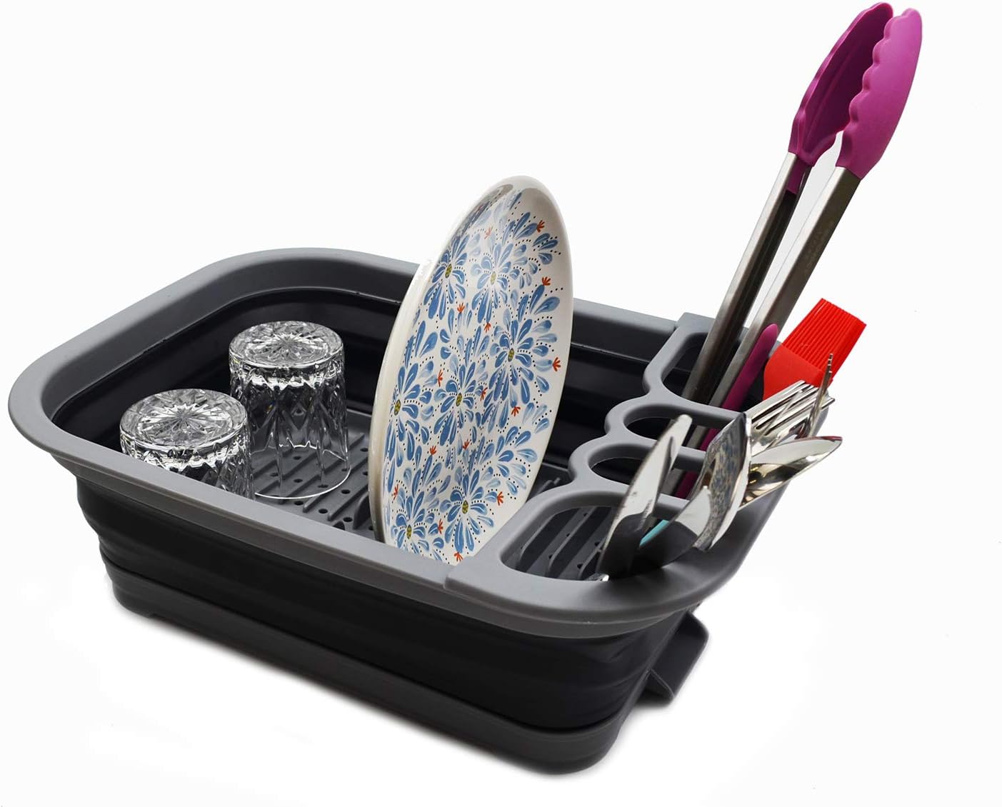 Amazon.com - Tiawudi Collapsible Dish Drying Rack with Drainer Board ...