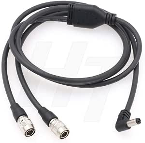 Amazon.com: Y Splitter Power Cable Angled DC to 2 x Hirose 4 Pin for ...