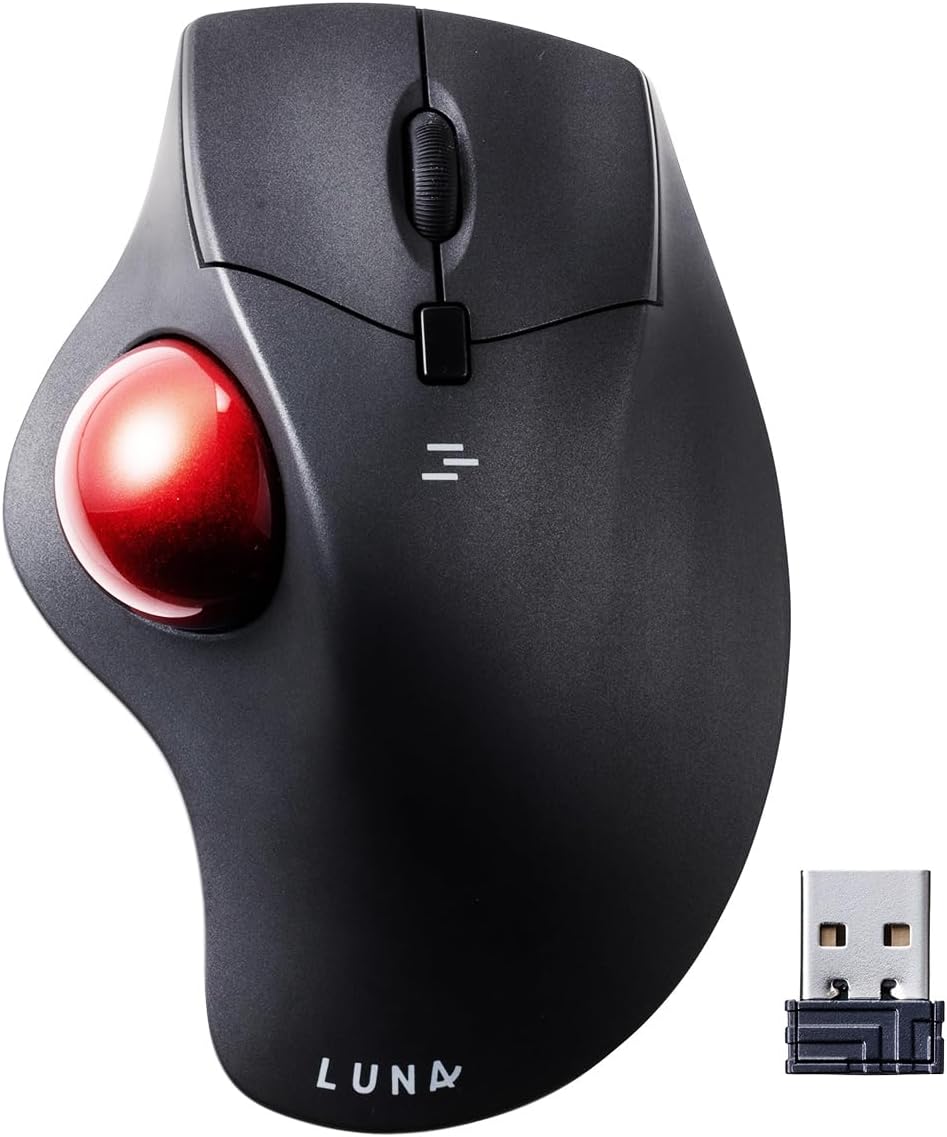 Amazon.com: SANWA 2.4G Wireless Ergonomic Trackball Mouse, Optical ...