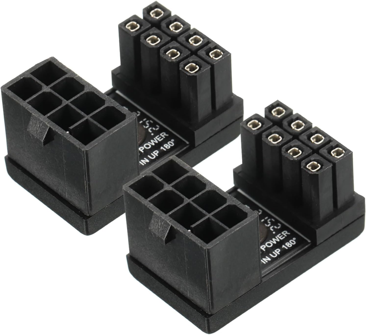 Amazon.com: MECCANIXITY ATX 8 Pin Female to 8Pin Male 180 Degree Angled ...