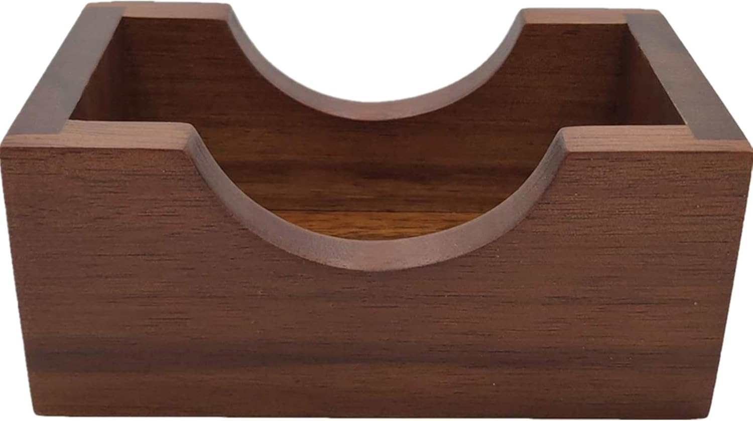 Amazon.com | Acacia Wooden Coaster Holder Display Stand In Dark Natural ...