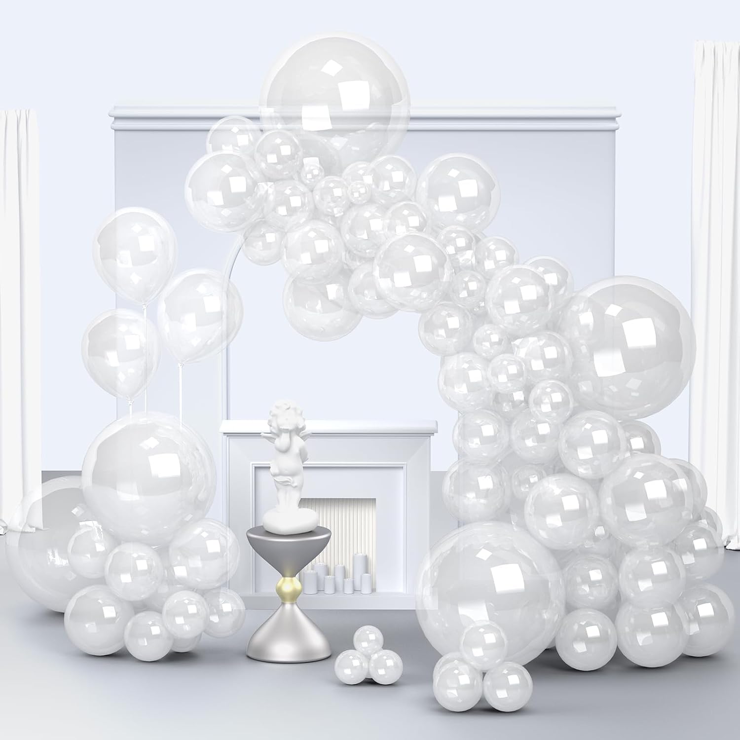 Amazon.com: Zingnify Clear Balloons, 150 pcs Different Sizes Pack of 18 ...