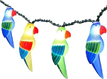 Bokoiuu 8.5FT Parrot LED String Lights, Outdoor Patio LED Lights with ...
