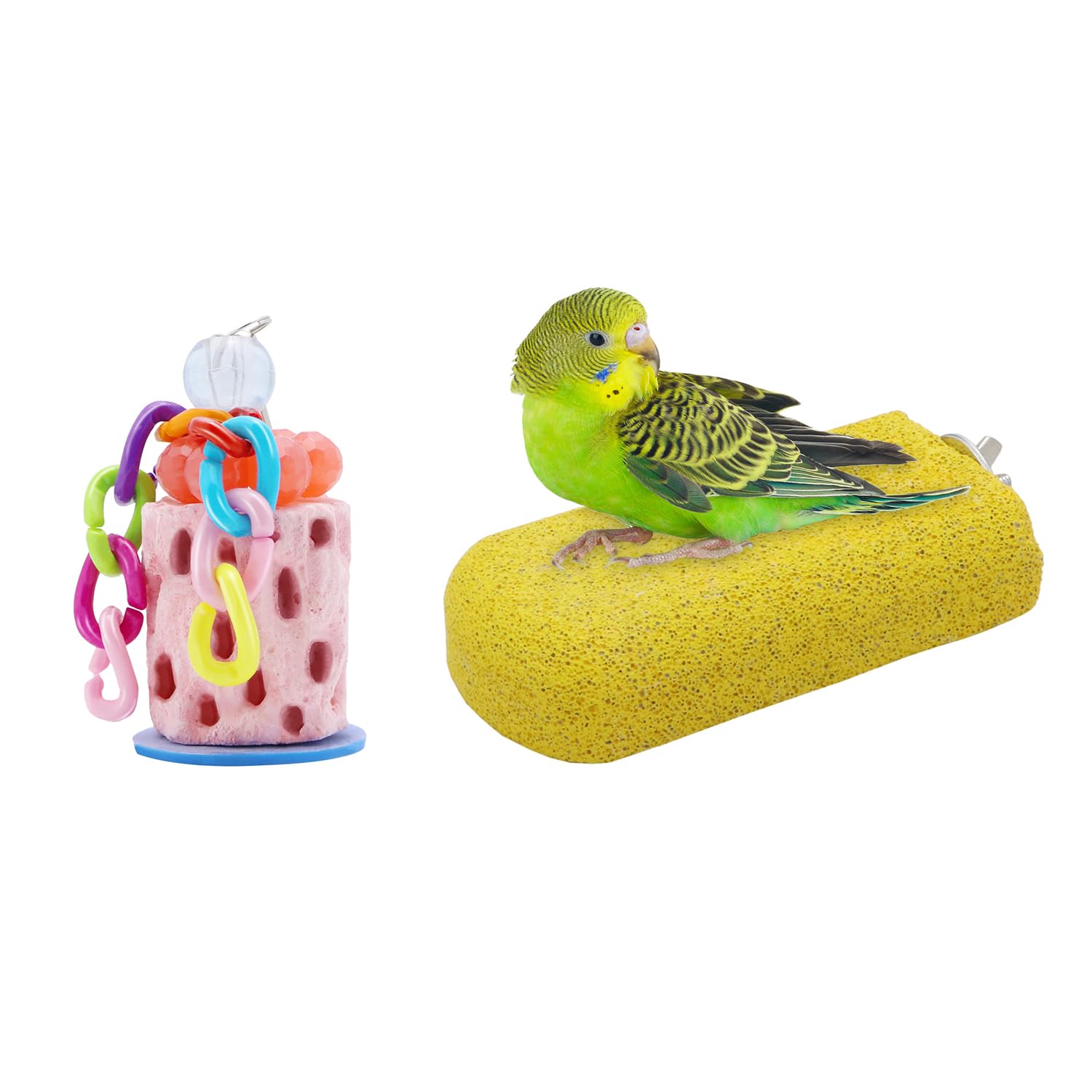 Amazon.com : Bird Calcium Beak Grinding Chew Treats Toy for Parrot ...