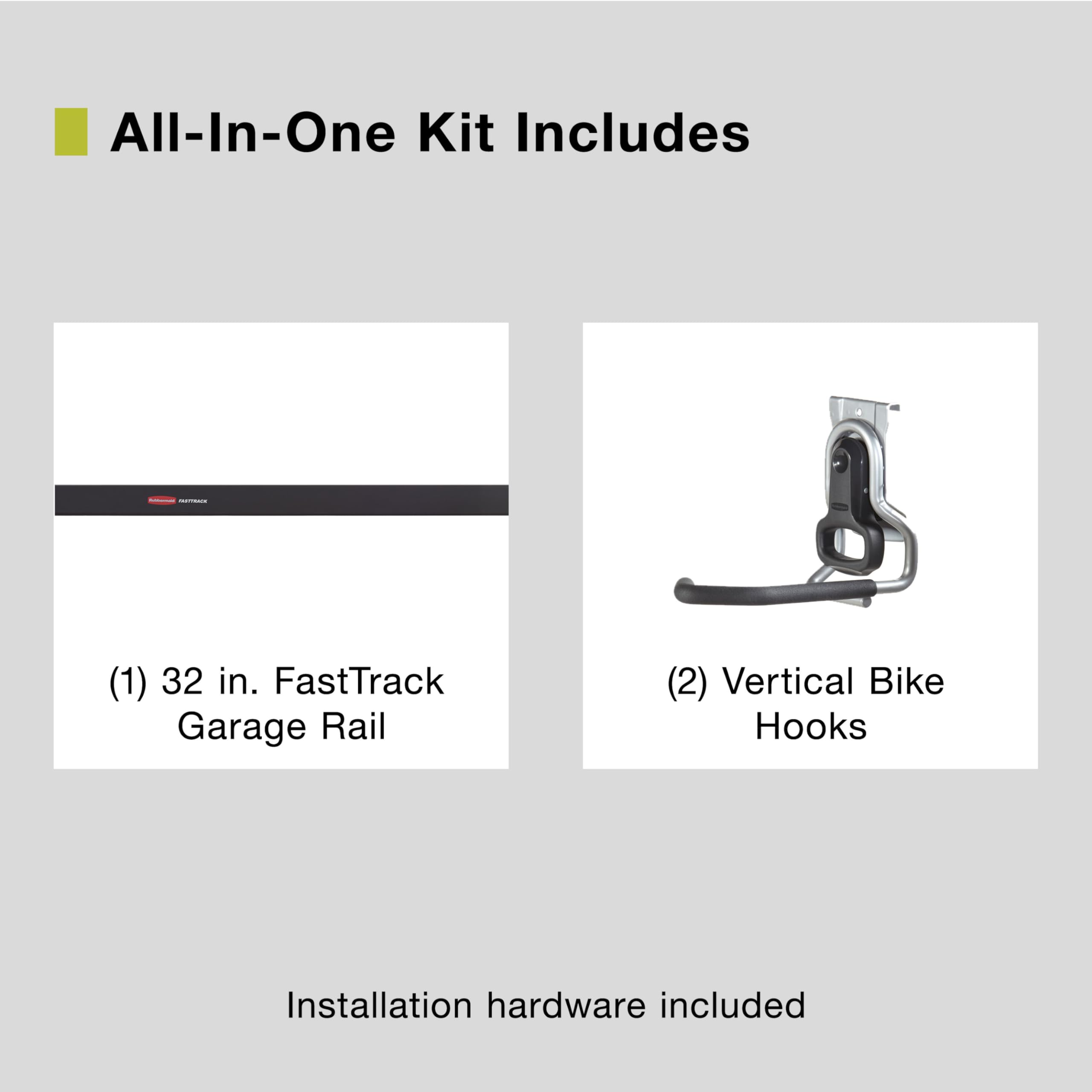 Snapklik.com : Rubbermaid FastTrack Garage Storage Bike Storage Kit