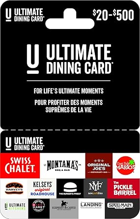 The Ultimate Dining Card Gift Card : Amazon.ca: Gift Cards