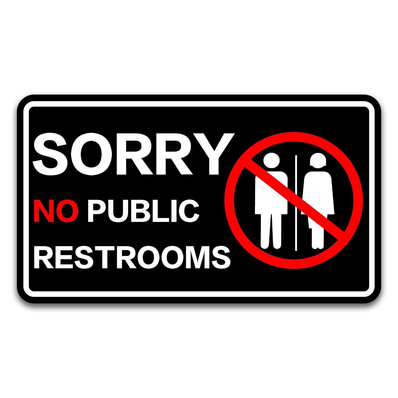 Amazon.com : Sorry No Public Restroom Signs, Self Adhesive Weatherproof ...
