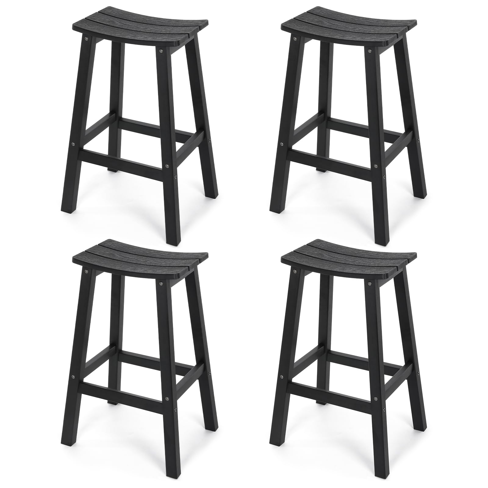 Amazon.com: Stoog All-Weather Bar Stools Set of 4, 28" Height Outdoor ...