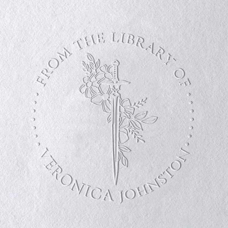 Amazon.com: Library of Stamp or Embosser, Fantasy Novel, Custom Book ...