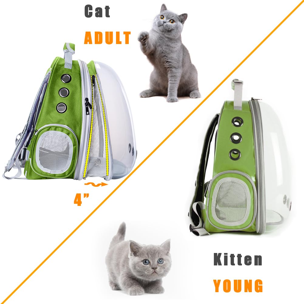 Snapklik.com : Expandable Cat Backpack Carrier, Fit Up To 20 Lbs, Space ...