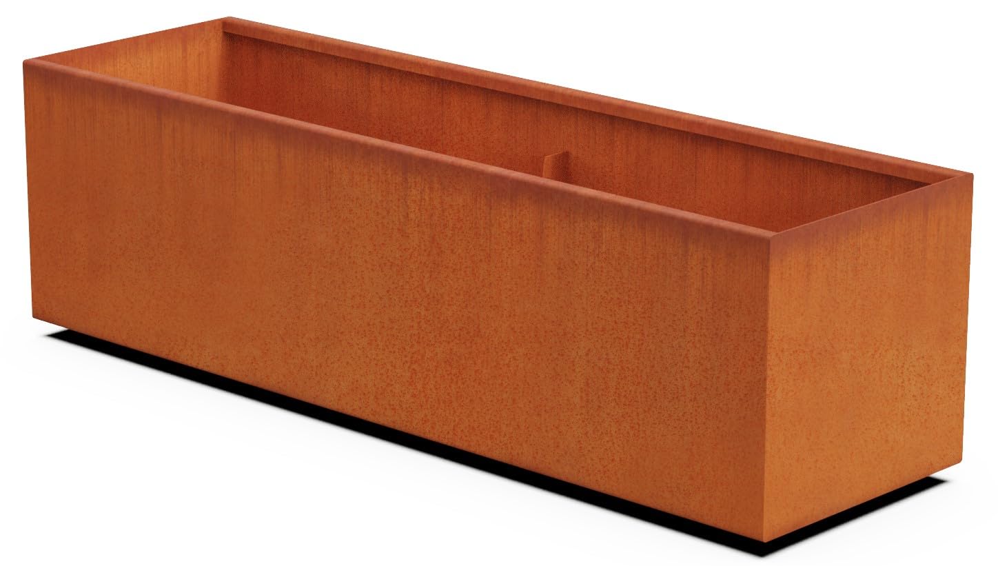 Amazon.com : Plantercraft Corten Steel Planter Rectangle Outdoor Metal ...