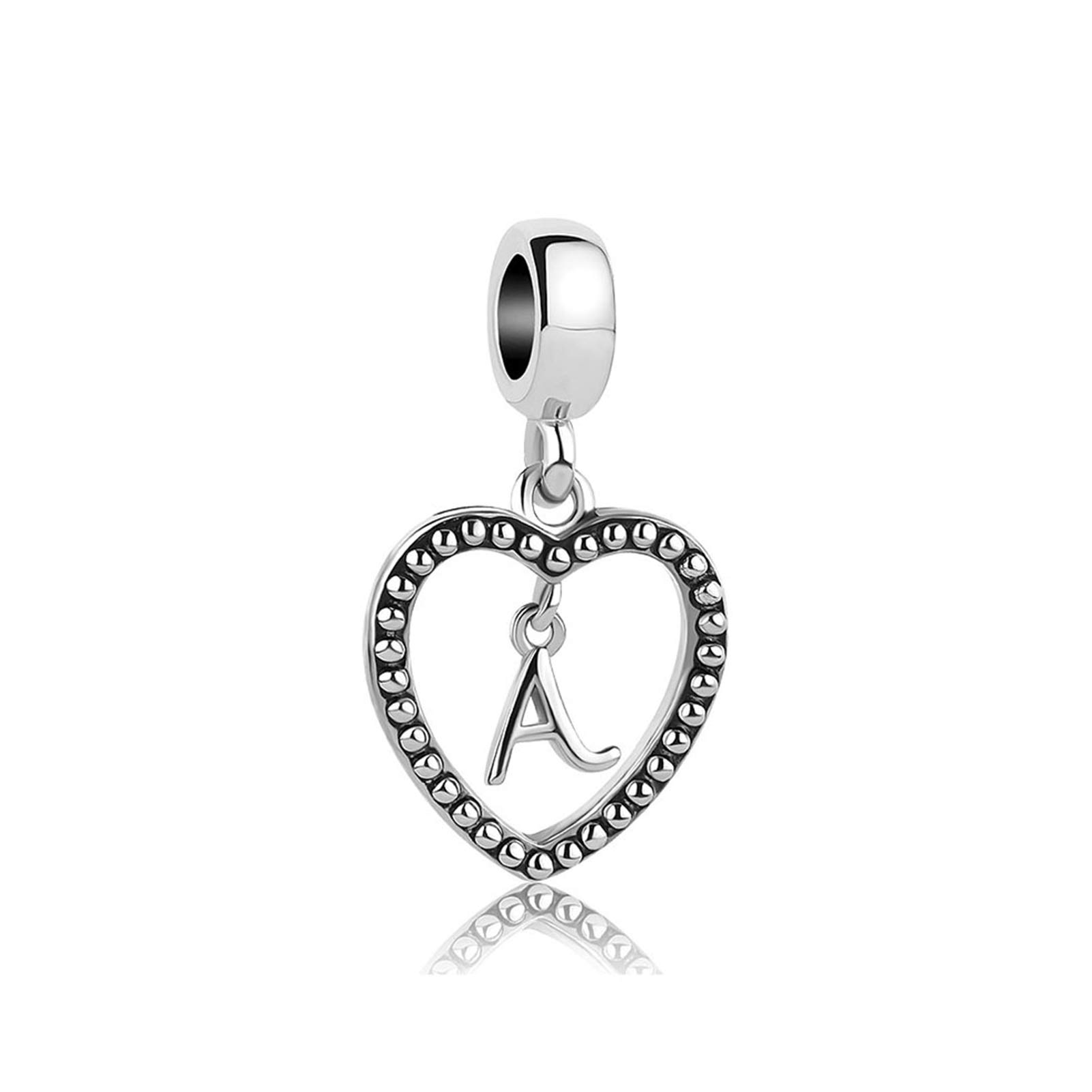 1 x Brand New FGT Y Letter Initial Love Heart Dot Charm fits Pandora M ...