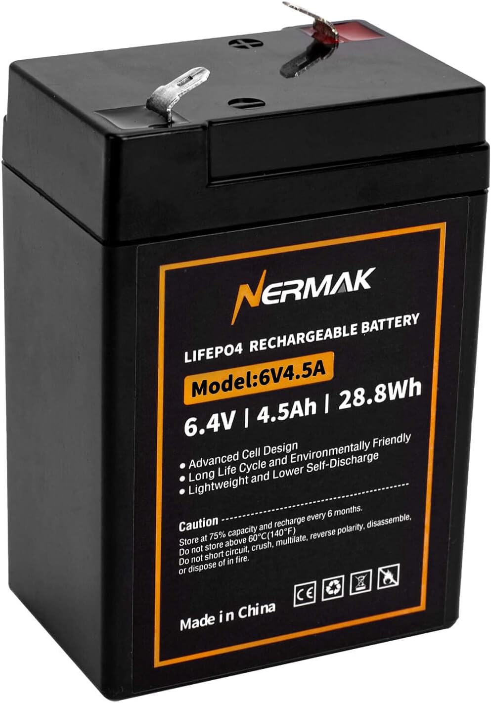 Amazon.com: Talentcell 6V 6Ah LiFePO4 Battery Pack LF060A1, 2000 Cycles ...