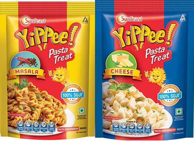 Amazon.com : sunfeast yippee cheese pasta treat & masala pasta treat ...