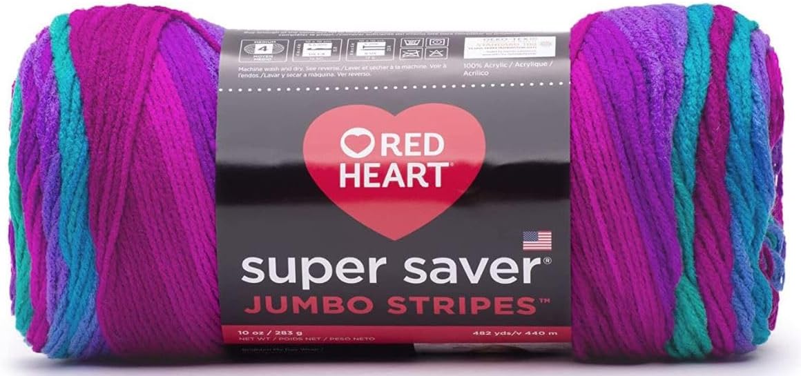 Amazon.com: Red Heart Super Saver Jumbo Spring Green Yarn - 2 Pack of ...