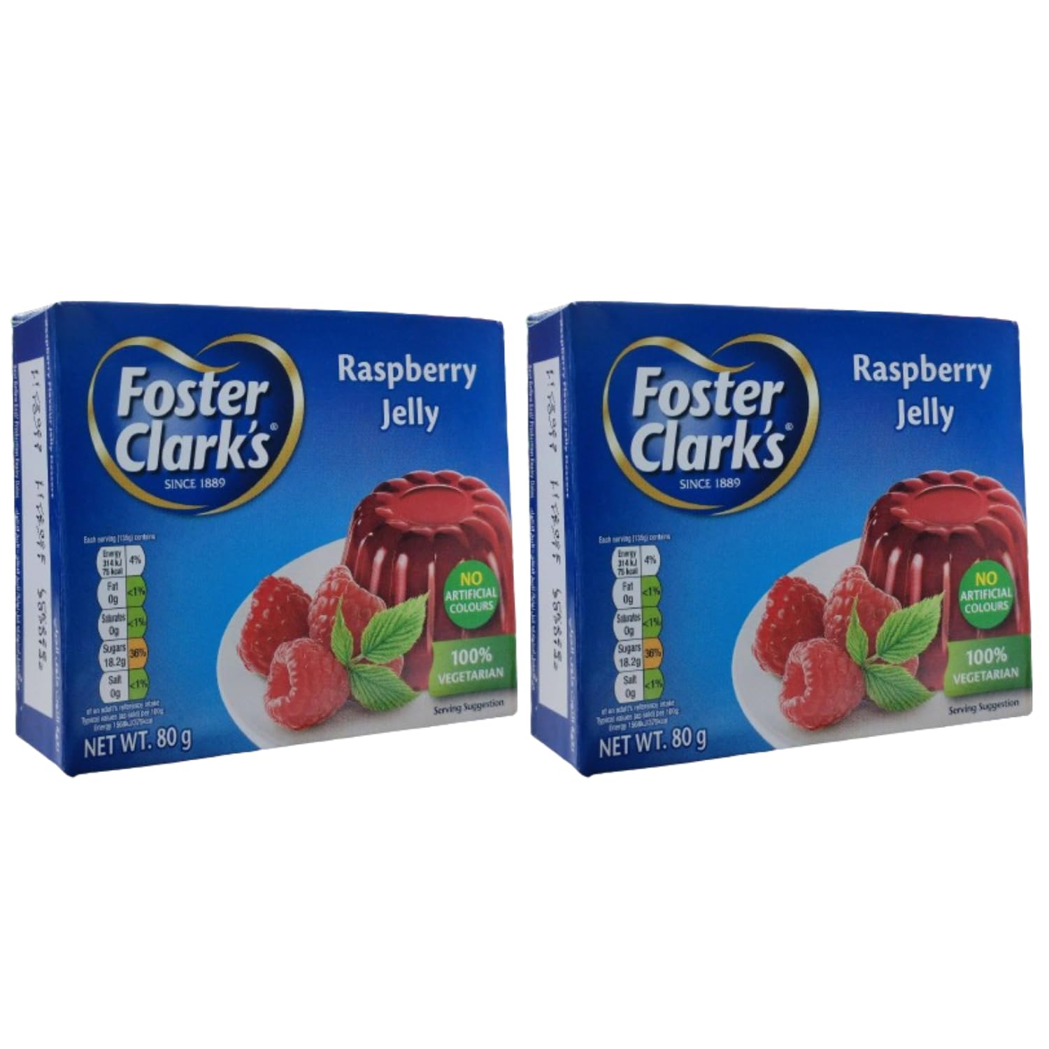 Foster Clark's Raspberry Flavoured Jelly Dessert (Pack Of 2) 80g Each ...