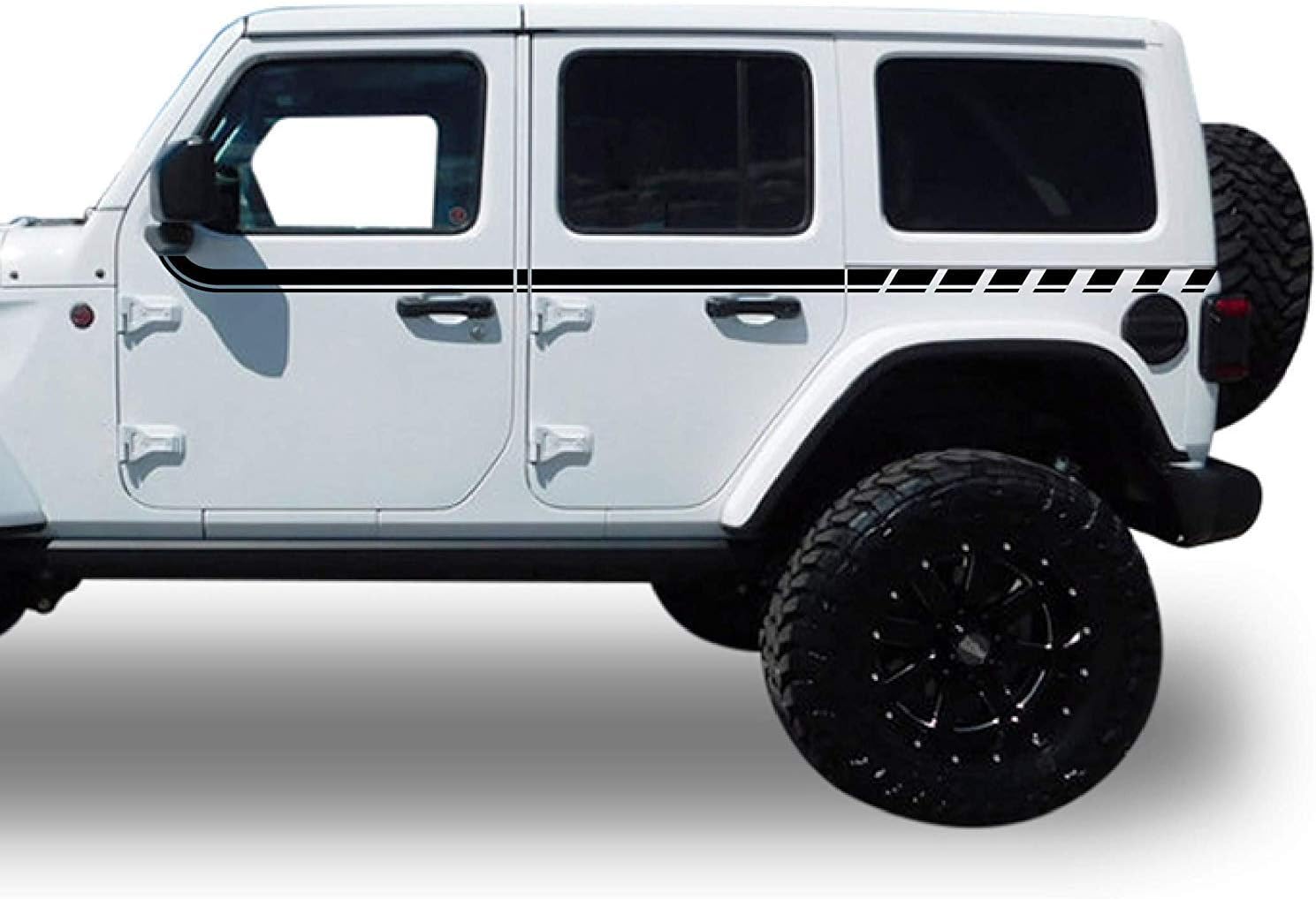 Black Set Decal Sticker Compatible with Jeep Wrangler Rubicon Jk ...