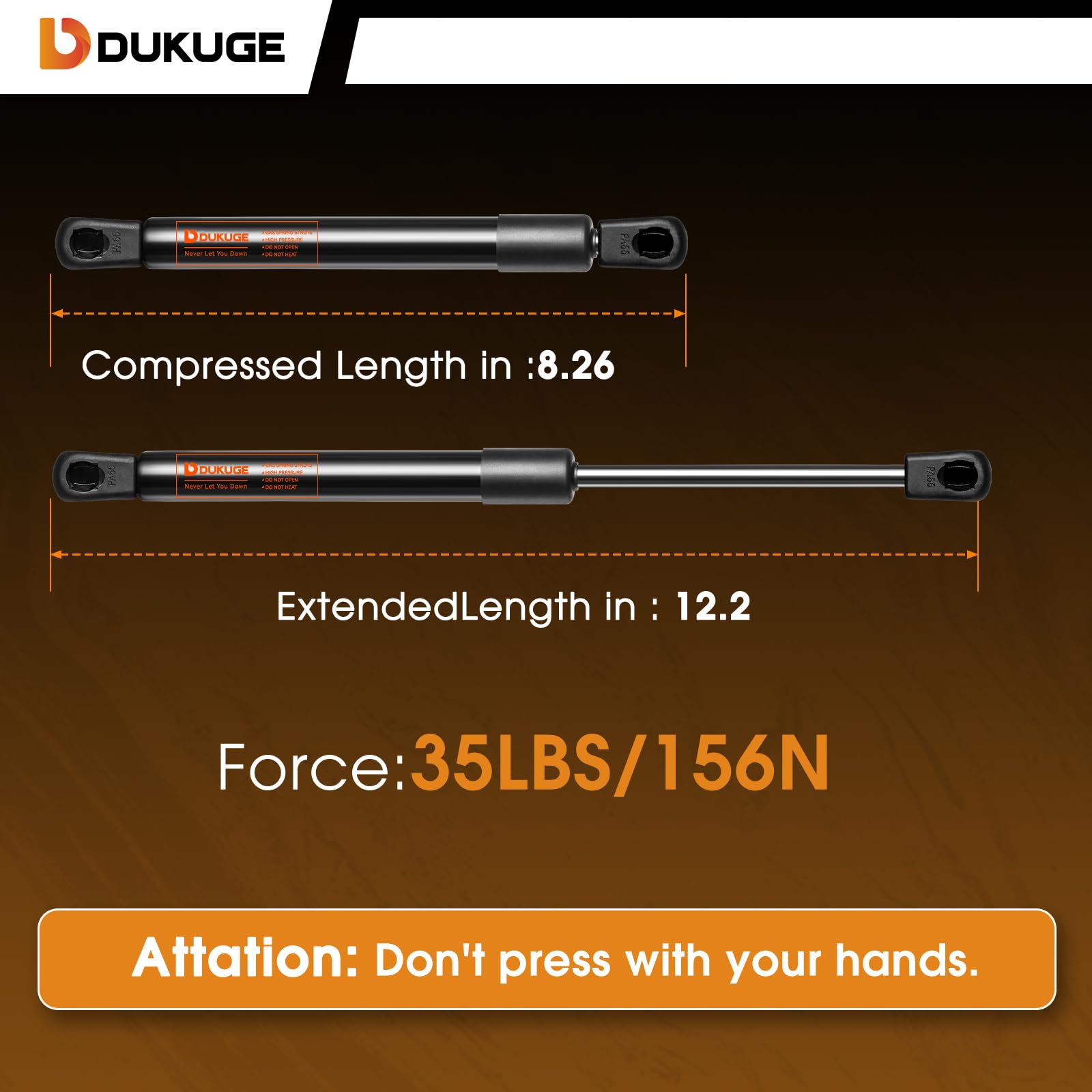 Snapklik.com : Gas Struts 12 Inch 35lb/156N Gas Spring Shocks, C1603795 ...