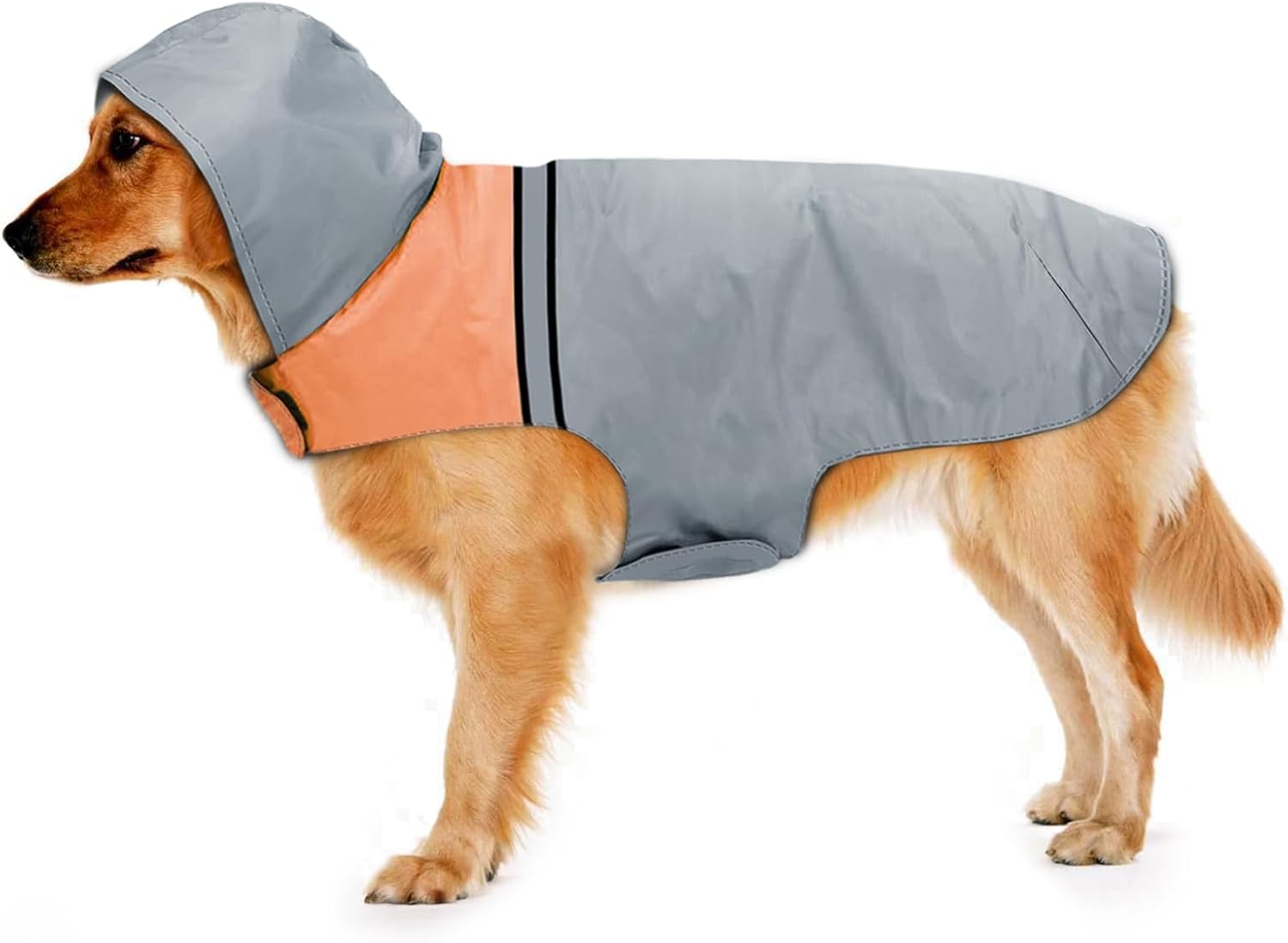 Dog Raincoat with Reflective Strip, Ultra Light Breathable Waterproof ...