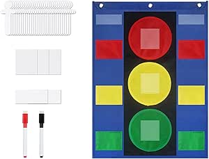 Amazon.com: YZYDF Children Behavior Chart Stoplight Behavior Pocket ...