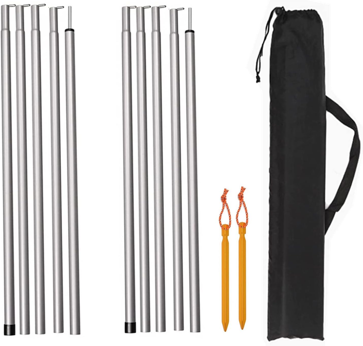 Amazon.com: BATDIYOW Adjustable Tent Poles Steel Rods for Tarp Canopy ...