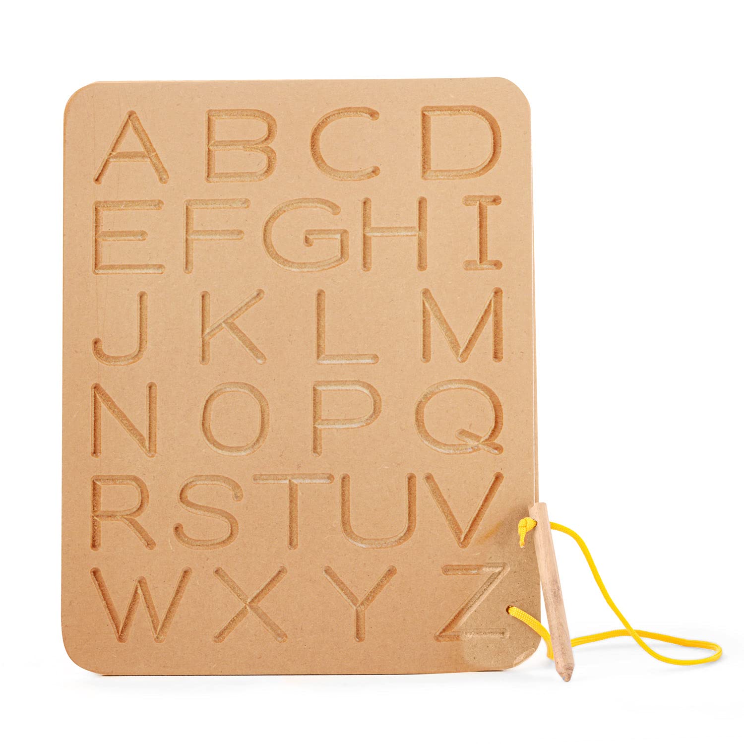 Buy EL FIGO Wooden Alphabet Tracing Board - ABC Trace Letters Capital ...