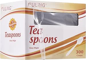 Amazon.com: FULING [300 Pack] Plastic Spoons Crystal Clear Spoons ...