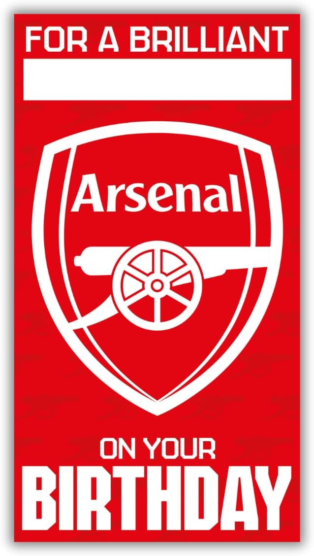 Arsenal Football Club Birthday Card, Comes with Stickers to Personalise ...