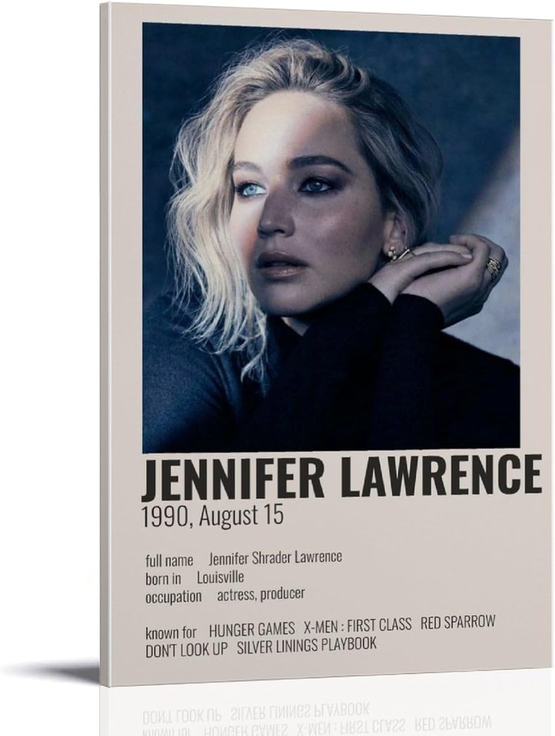 LOYANUKE Jennifer Lawrence Poster Décoration Chambre Peinture Intérieur ...