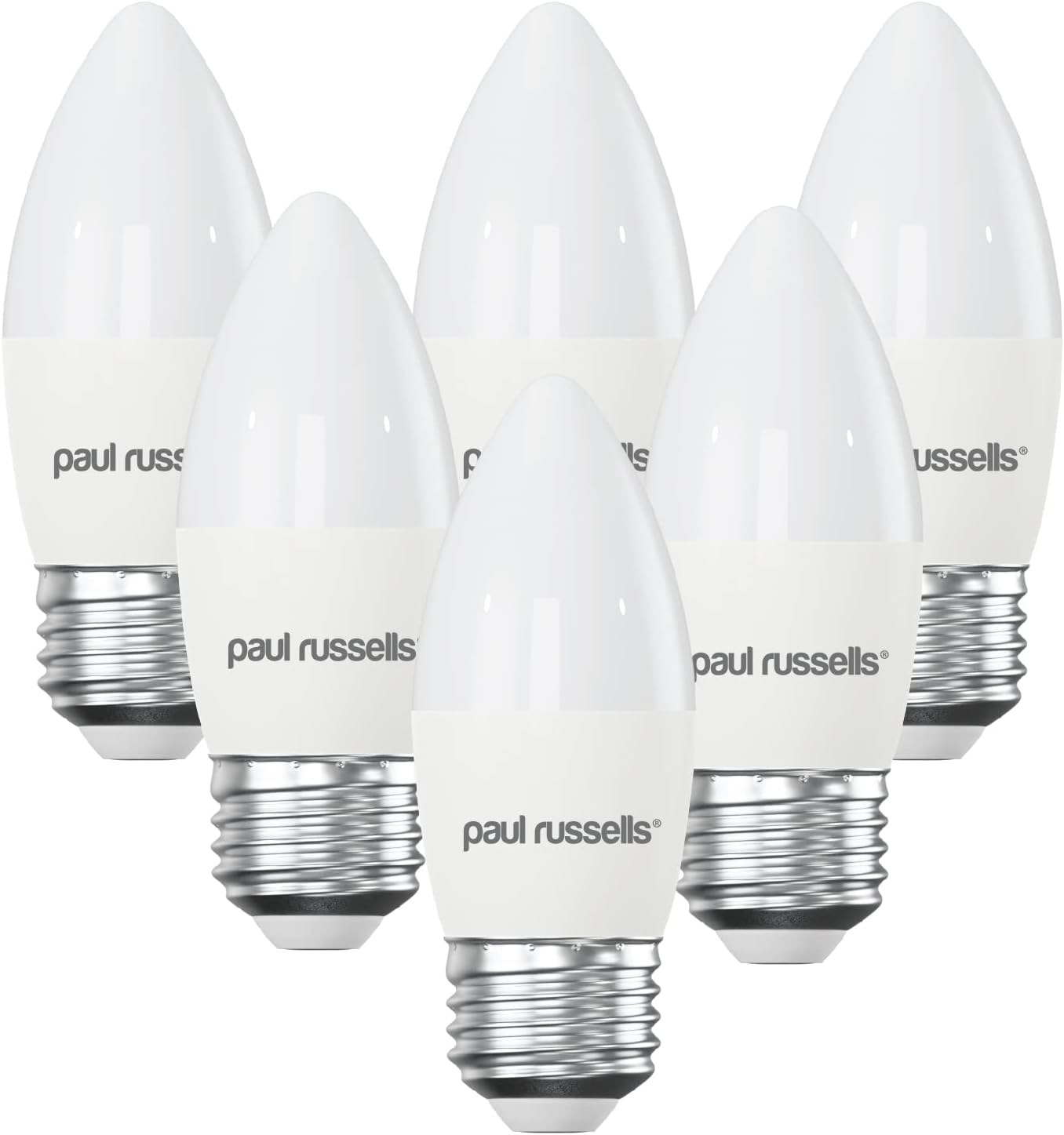 paul russells LED Candle – Dimmable Edison Screw Light, 5.5W 470 LM E27 ...