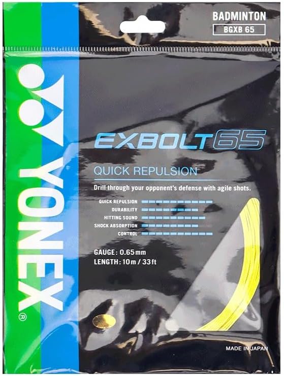 Buy YONEX EXBOLT 65 Badminton String - Yellow (1285) Online at Low ...
