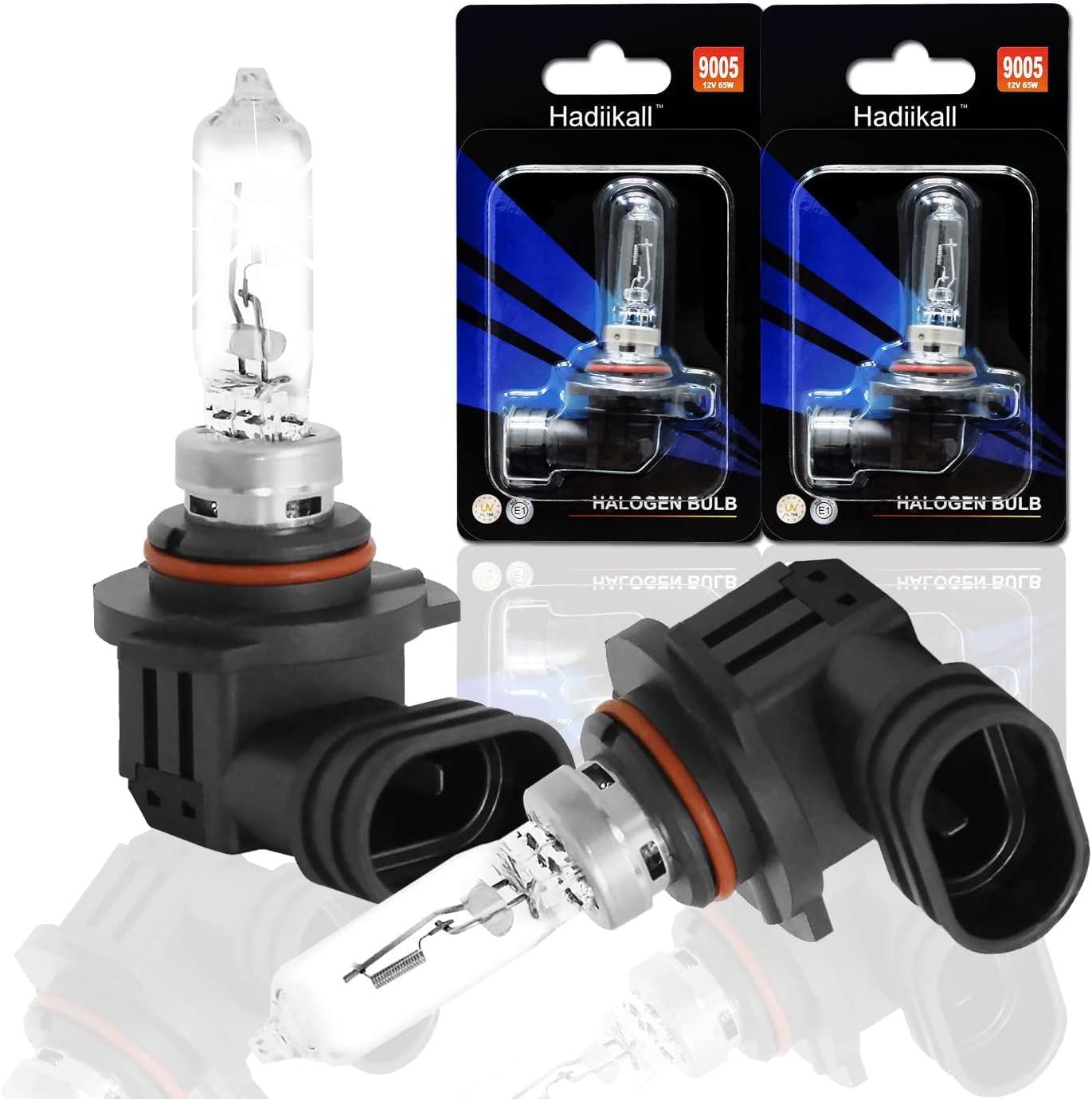 Amazon.com: Hadiikall 9005 HB3 Halogen Headlight Bulbs, 2 PACK High ...