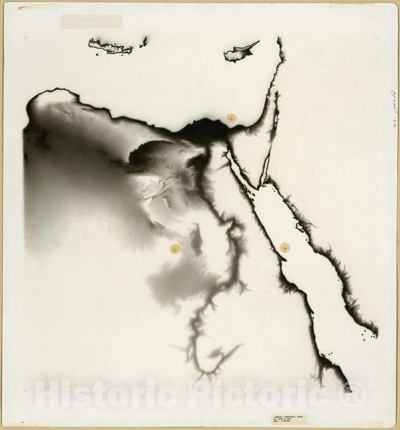 Amazon.com: Historic Wall Map - CIA Terrain Board Collection - Egypt ...