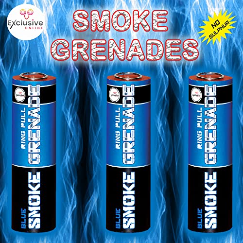 EXCLUSIVE ONLINE Pack of 3 Colour Ring Pull Smoke Grenades with Ideal ...
