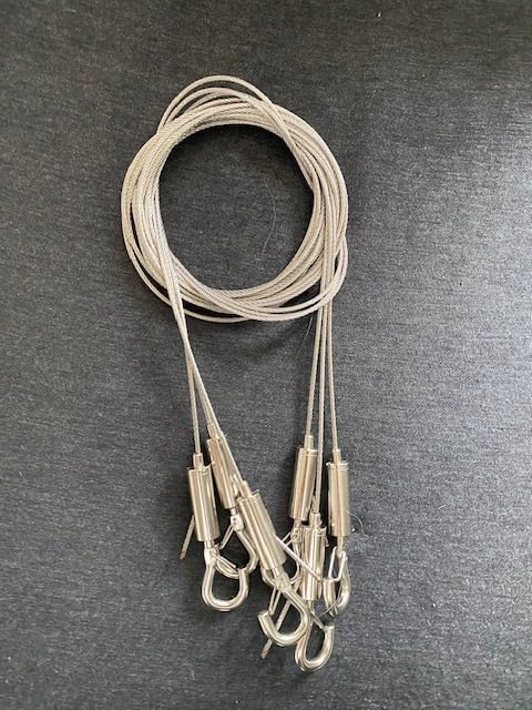 SIDENUO 4Pcs 2m x 1.5mm Adjustable Picture Hanging Wire Kit-Heavy Duty ...